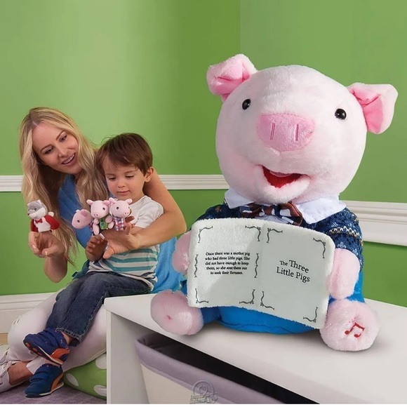 Toys | Cuddle Barn Preston The Storytelling Pig Three Little Pigs ...